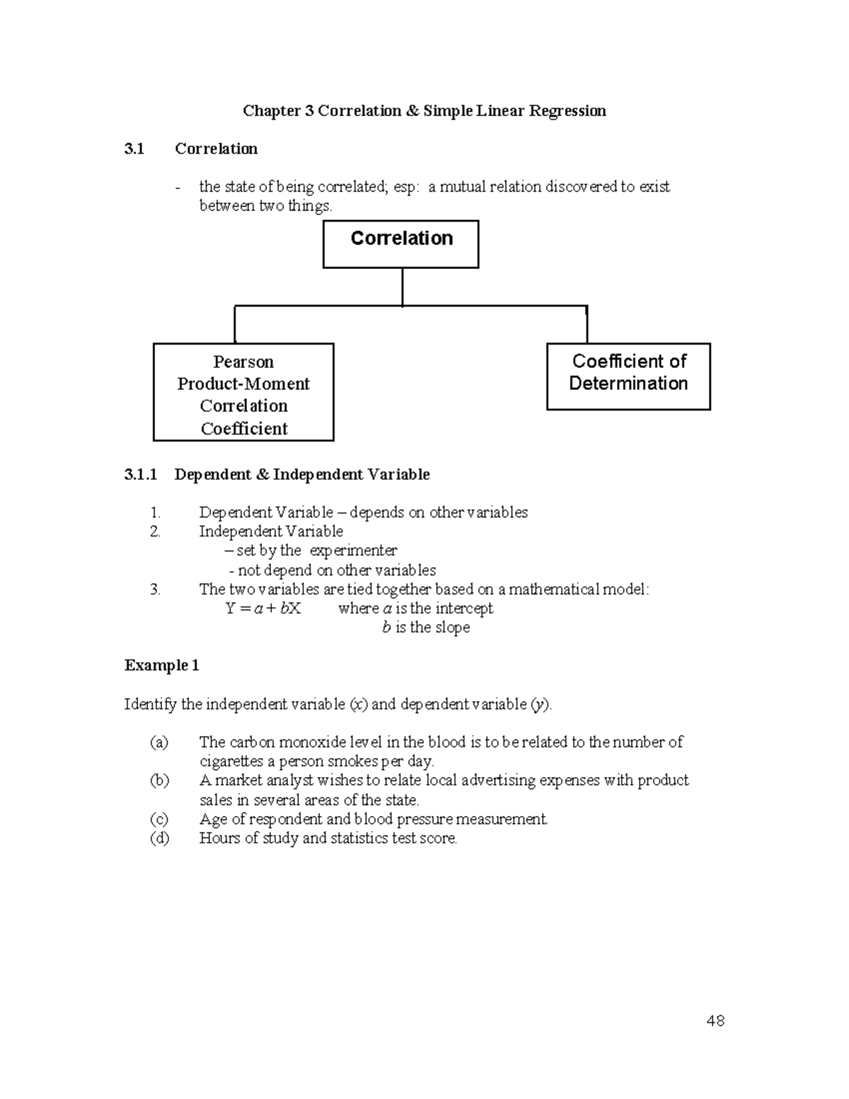 Chapter 3 Correlation n Regression-students STA104 111220 - Chapter 3 Correlation & Simple - Studocu