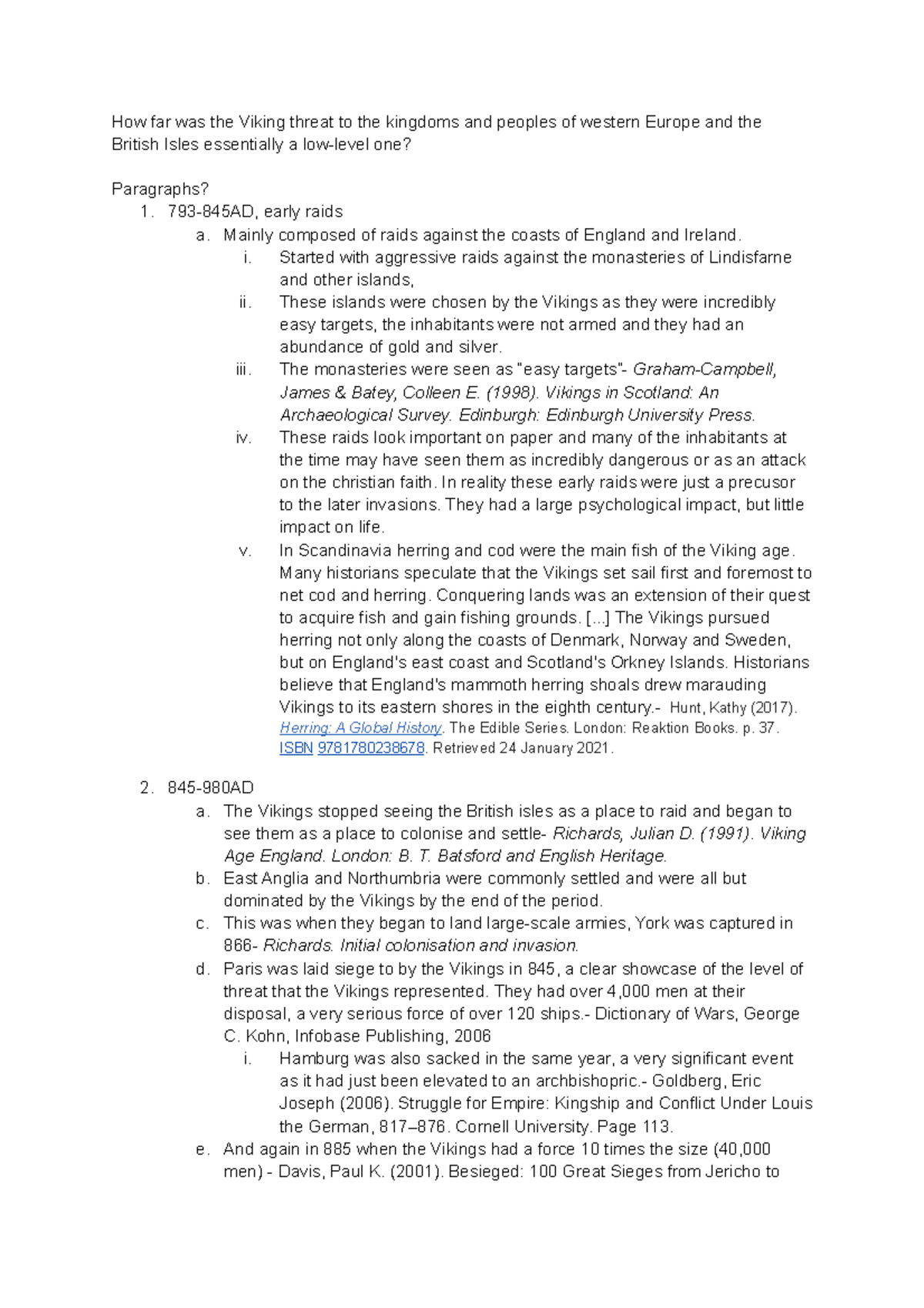History 1B essay plan - How far was the Viking threat to the kingdoms ...