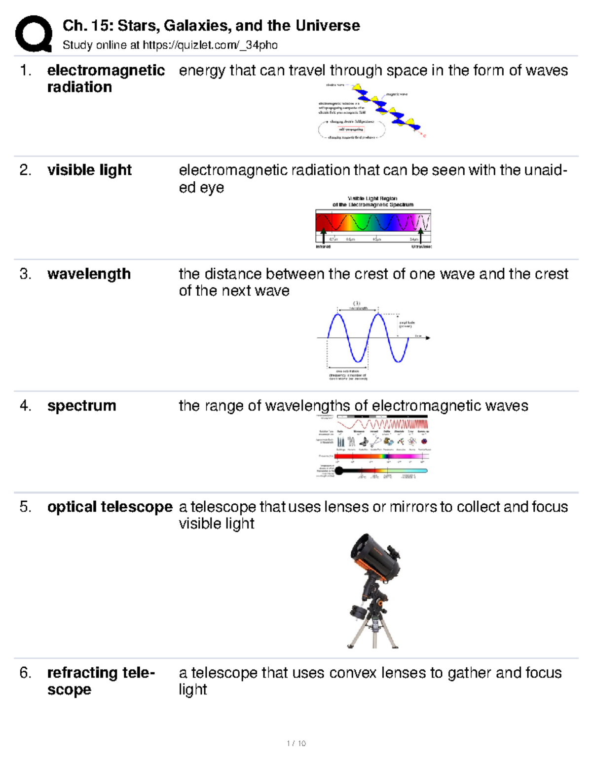 Stars chp 15 - study guide and notes - Study online at quizlet/_34pho ...