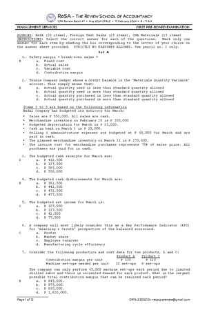 03 Activity 1(2) - Management Reporting - PERFORMANCE MEASUREMENT ( items x 5 points) Case 1 ...