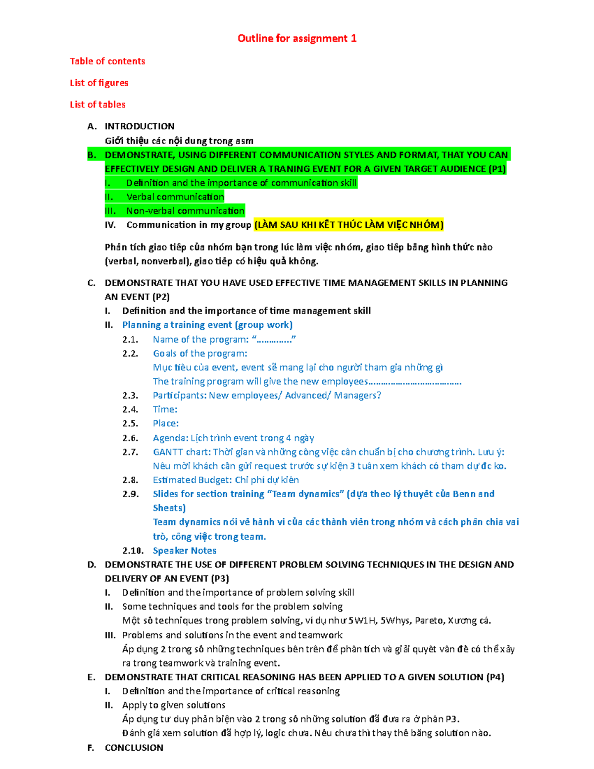 Outline-for-assignment-1 Professional-Practice - Outline for assignment 1 Table of contents List ...