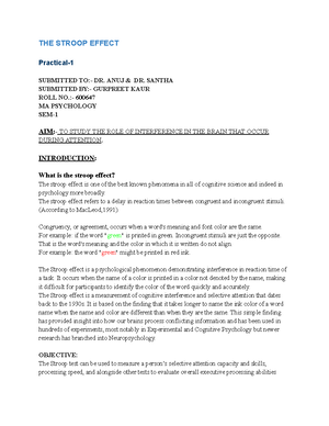 Serial Position Effect Experiment - PRACTICAL REPORT- SUBMITTED BY ...