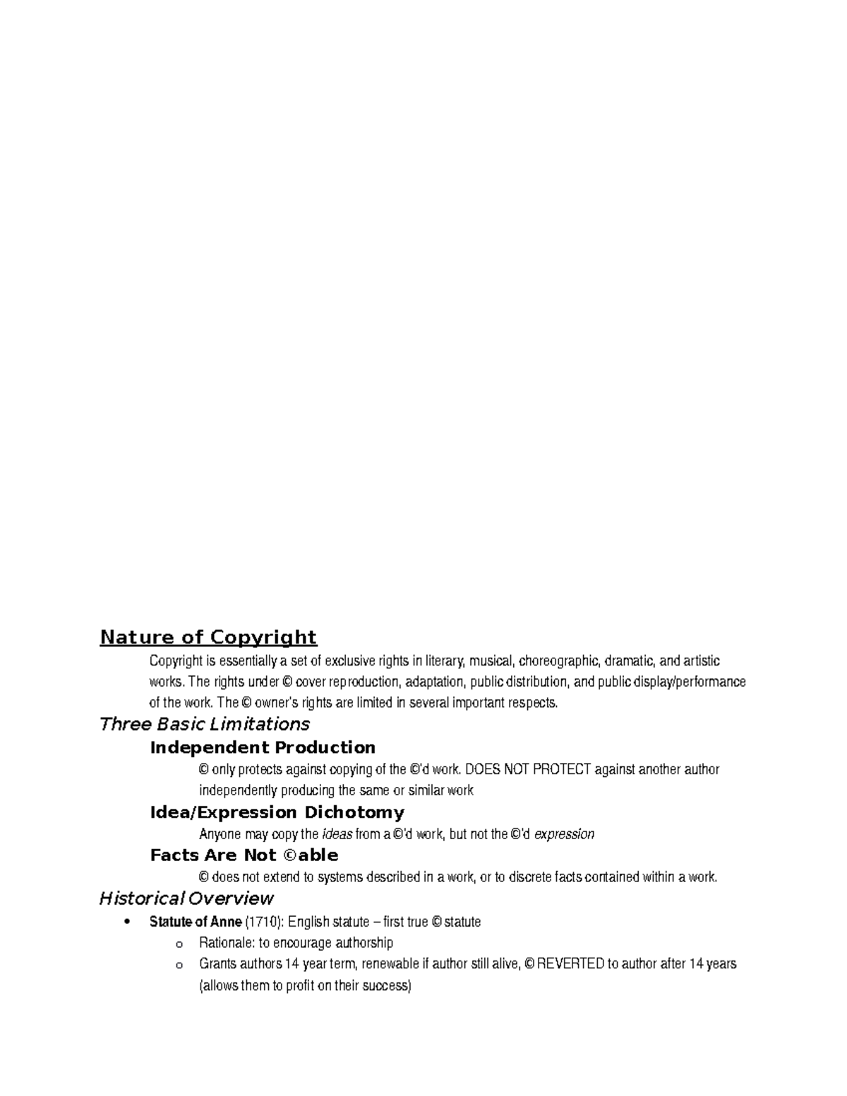 Copyright Section 1 - Nature of Copyright Copyright is essentially a ...