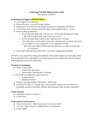 Friel Module 6 Reflection - Rory Friel 10/4/ Victimology Reflection ...