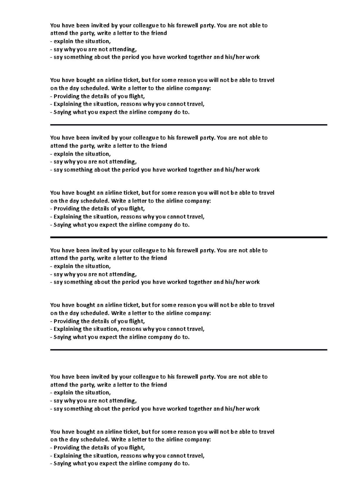 Letter sample - attend the party, write a letter to the friend explain ...