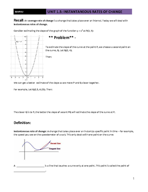 Unit 6-7 - Functions MCR3U Unit 6-7 - UNIT 6- Unit Instructions Time to complete in days A - Studocu