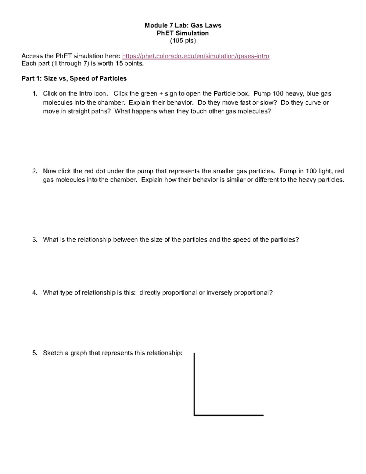 7.07 Module 7 Lab for everyone bio very - Module 7 Lab: Gas Laws PhET ...