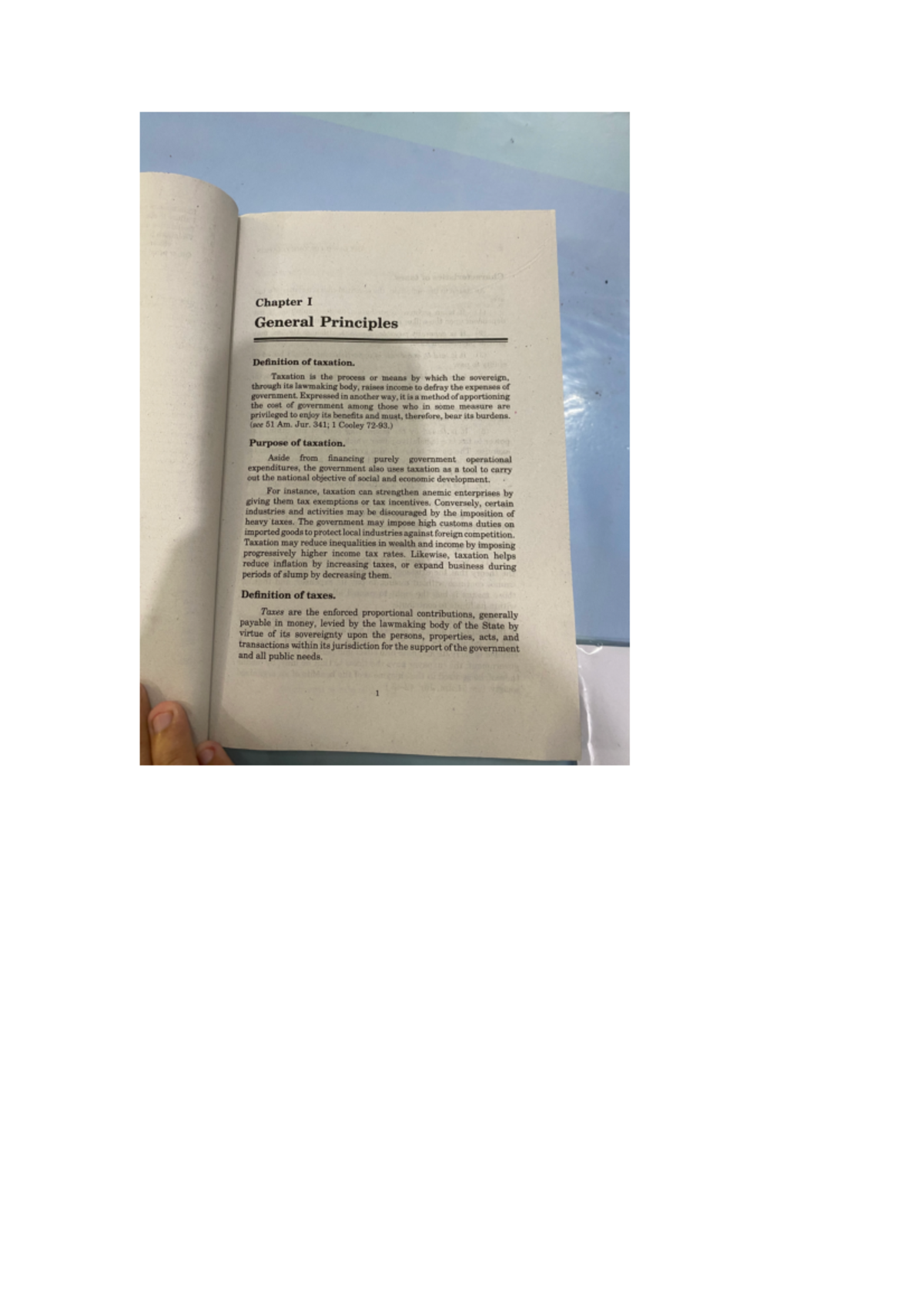 Joanna pdf 3 - To give info and specialize - Chapter I General Principles Definition of taxation ...