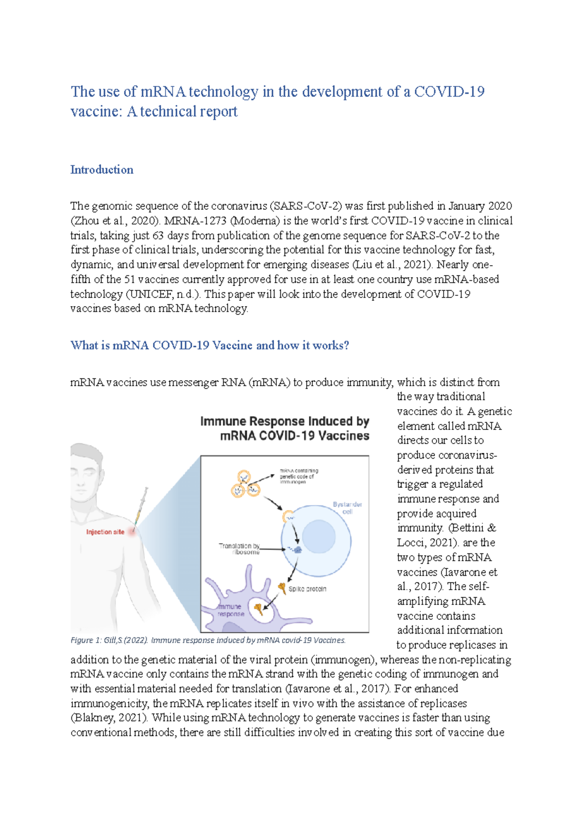 The use of m RNA technology in the development of a Covid-19 vaccine ...