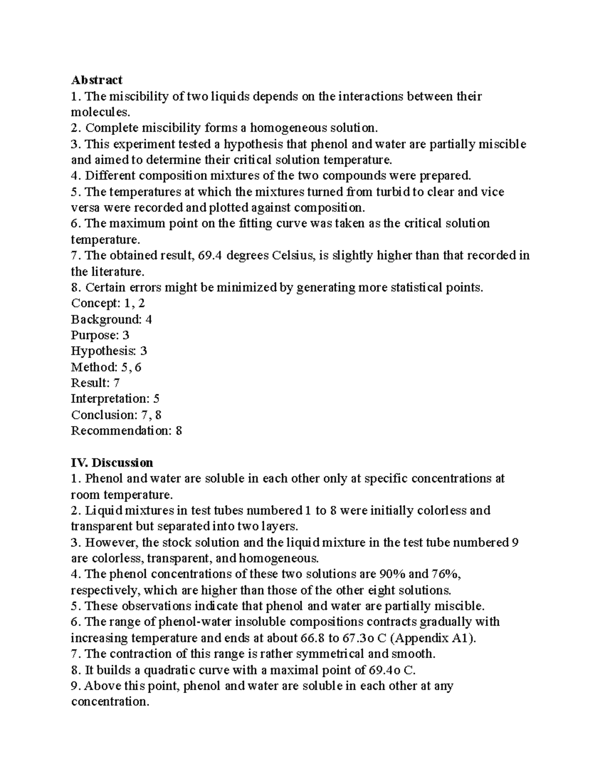 Homework 1 - cvcb - Abstract The miscibility of two liquids depends on ...