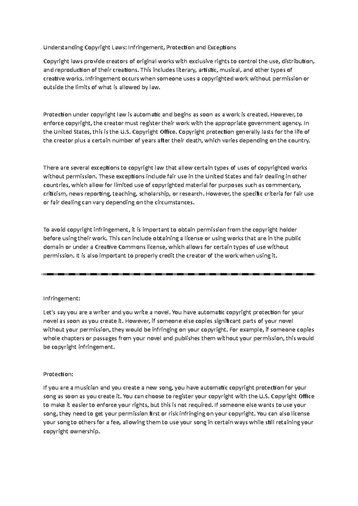 Presentation of Copyrights - Understanding Copyright Laws: Infringement ...