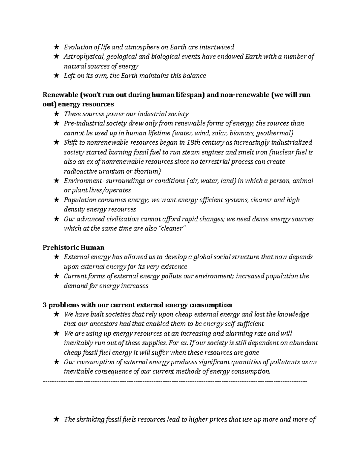Module 2 Lecture - notes - ★ Evolution of life and atmosphere on Earth ...