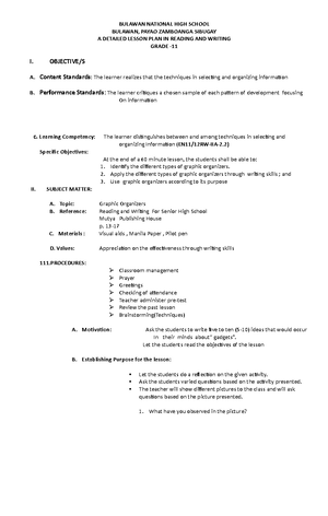 G9 Q1 Week1 Modals - lesson plan - LESSON PLAN IN ENGLISH 9 Quarter 1 ...