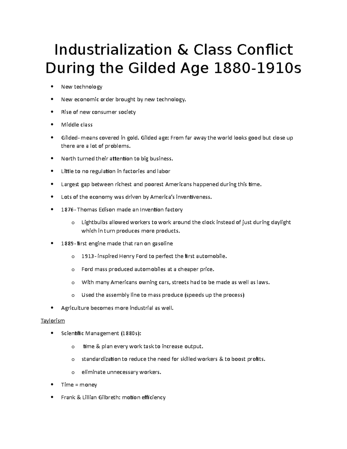 Industrialization and Class Conflict During the Gilded Age AMH 2020 ...