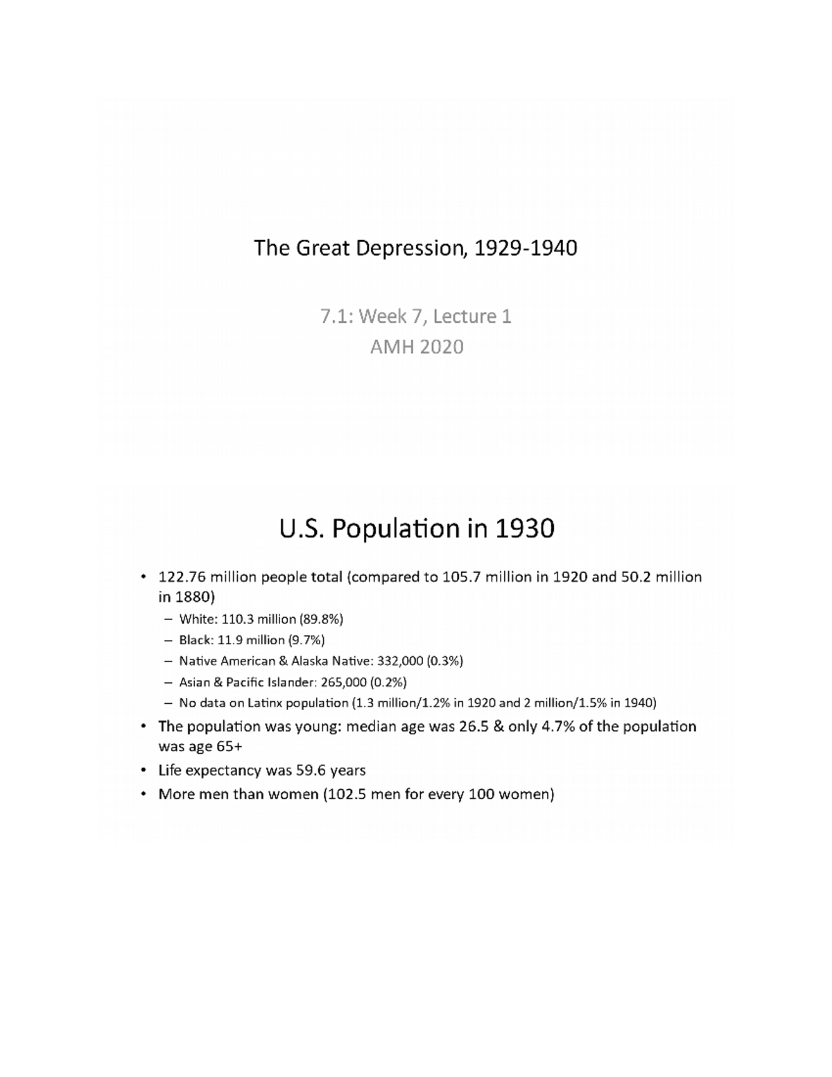 CH.11- THE Great Depression - AMH 2020 - Studocu