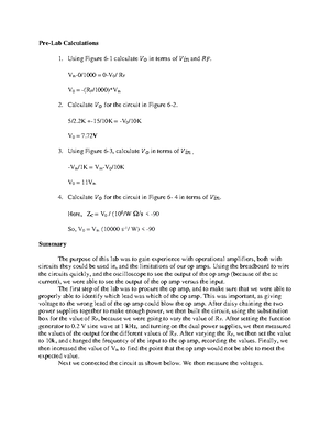 Lab 3 - ECE 2110 - Lab report - Pre-Lab Calculations 1. The line-to ...
