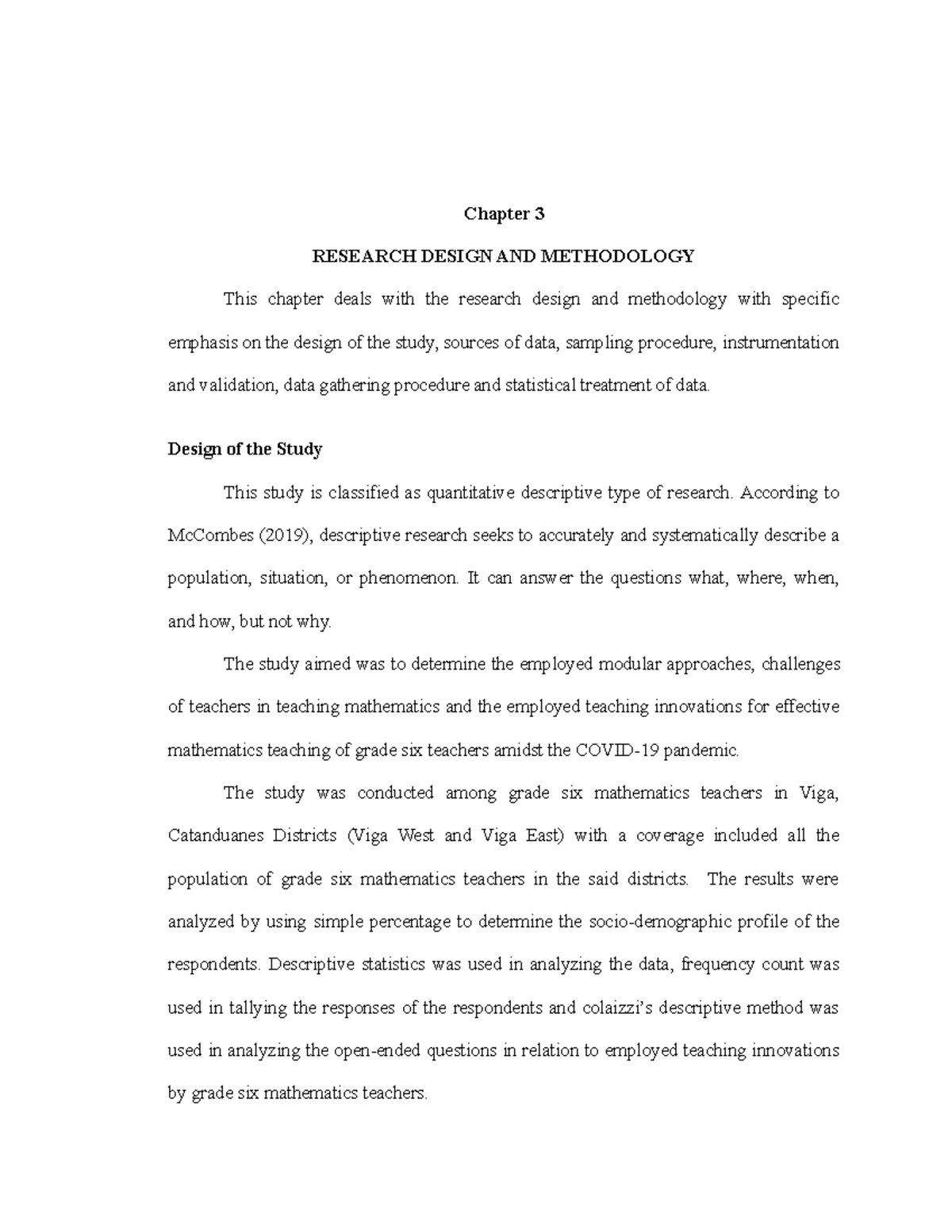 Chapter 3 - Undergraduate Thesis - Chapter 3 RESEARCH DESIGN AND ...