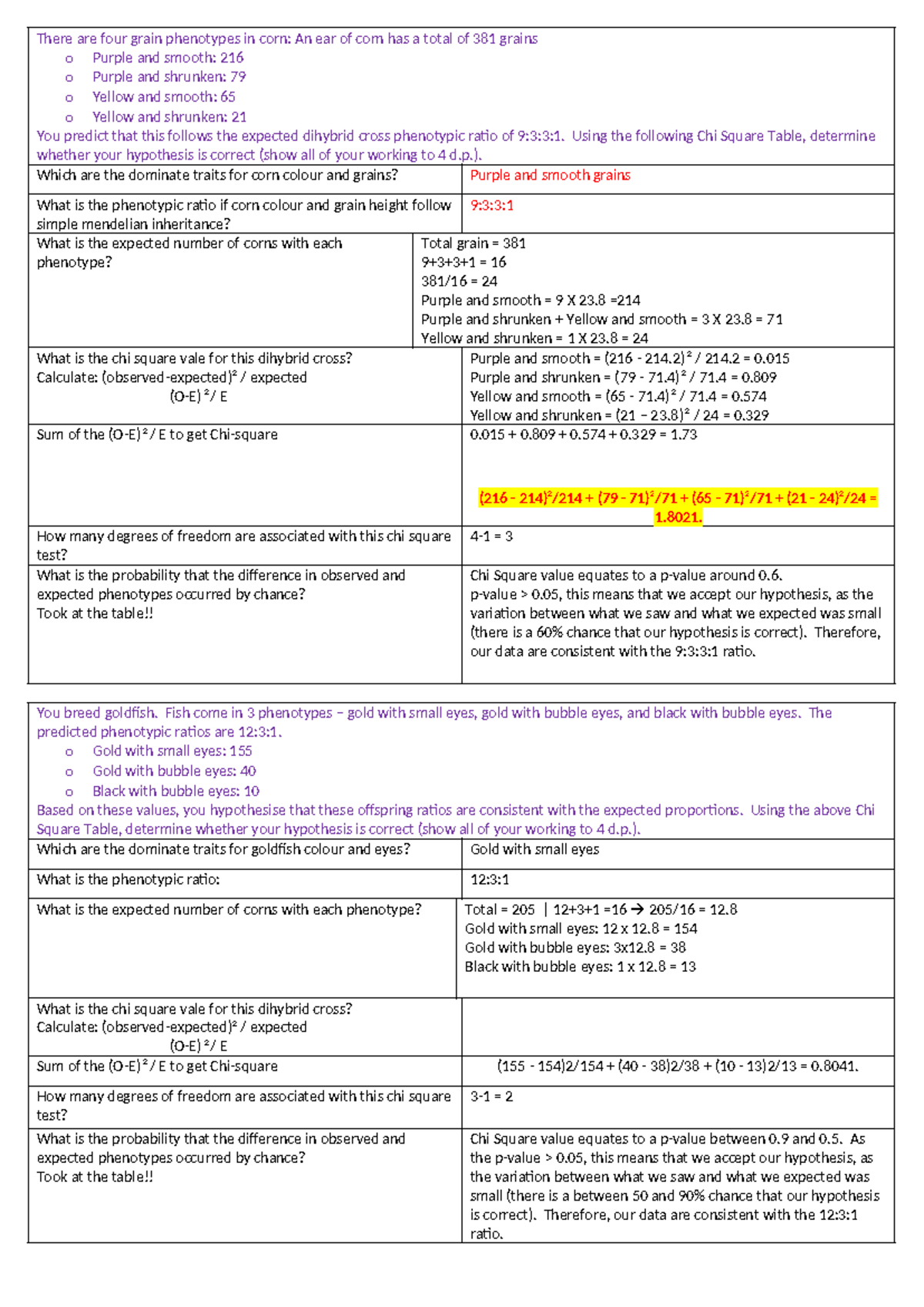 Exam questions - r rj jr - There are four grain phenotypes in corn: An ...