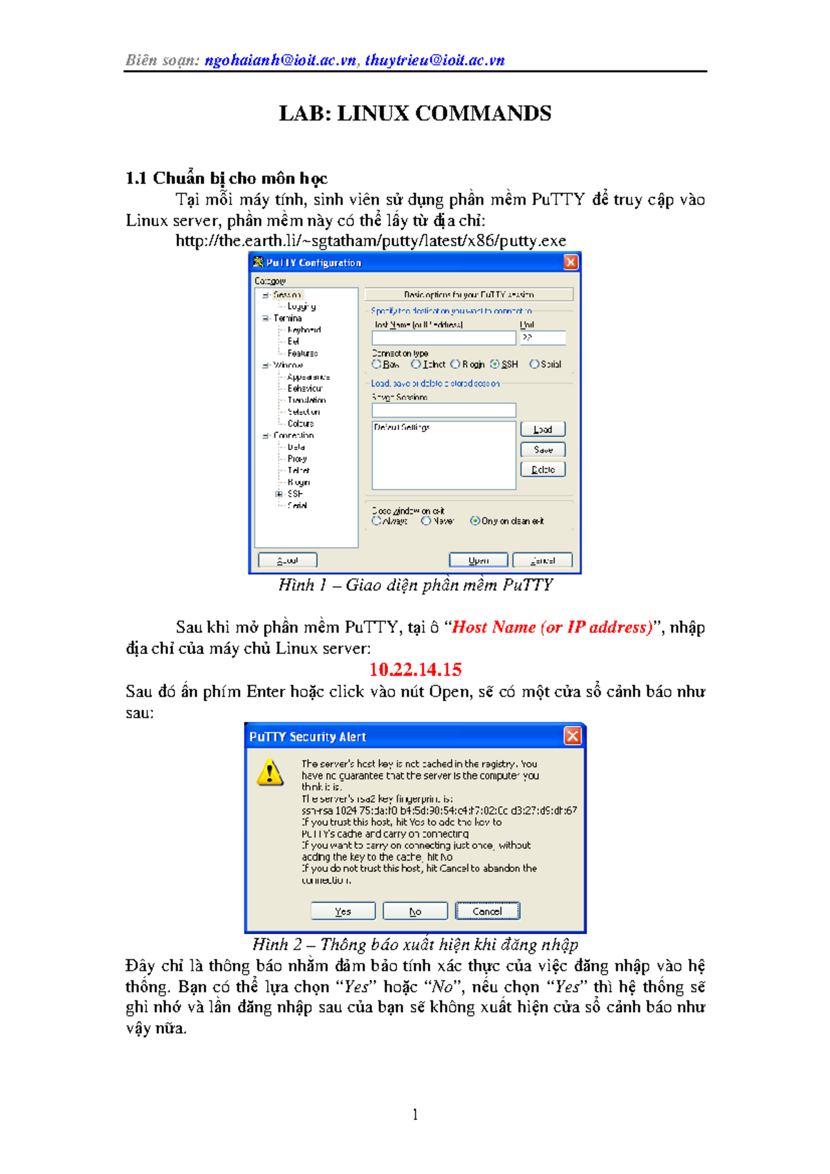OSG202-Lab1 Linux basic commands - LAB: LINUX COMMANDS 1 Chu n b cho môn h c T i m i máy tính ...