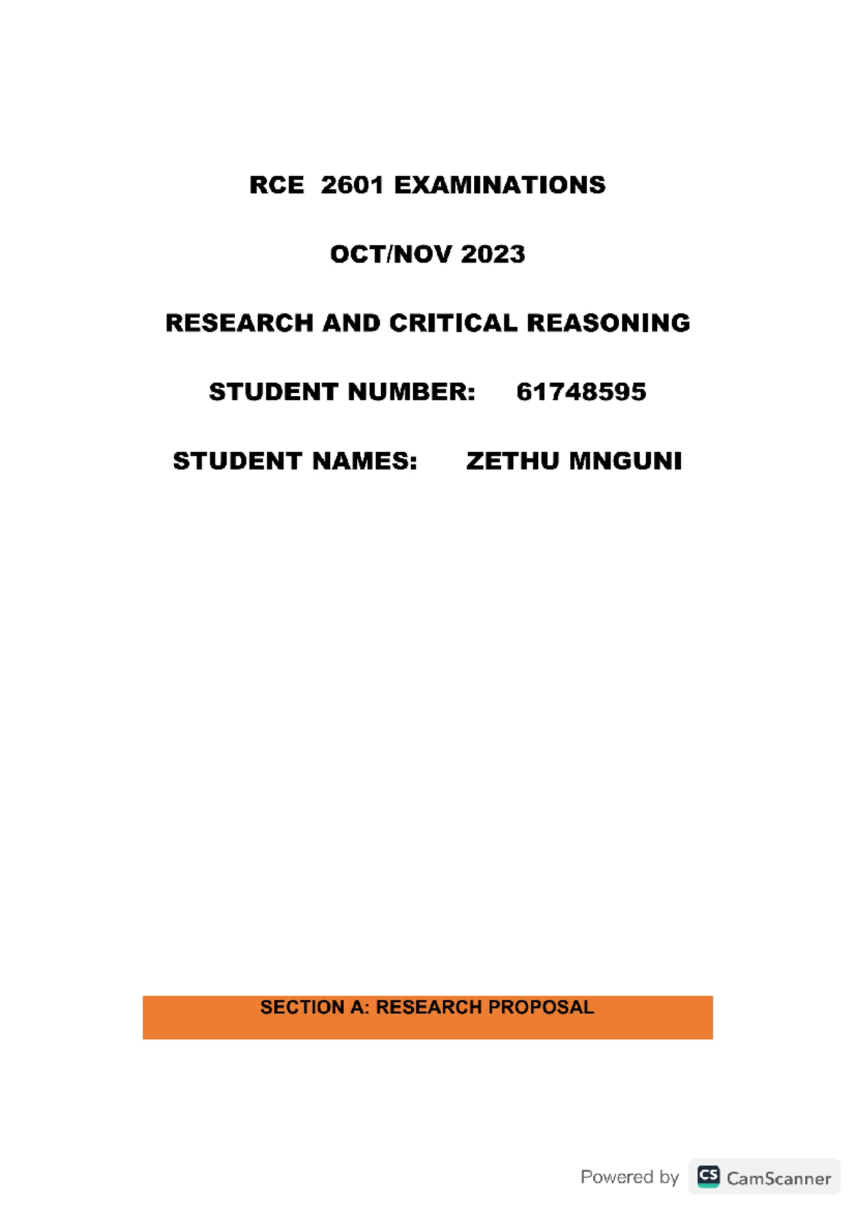 Zethu rce - RCE2601 - Studocu