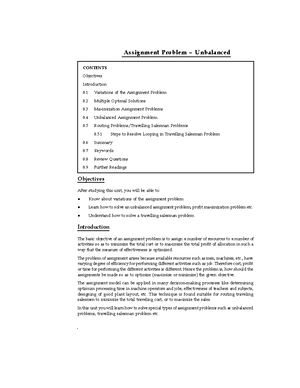 Note about Transportation problems - Operations Research Notes Unit 5 ...