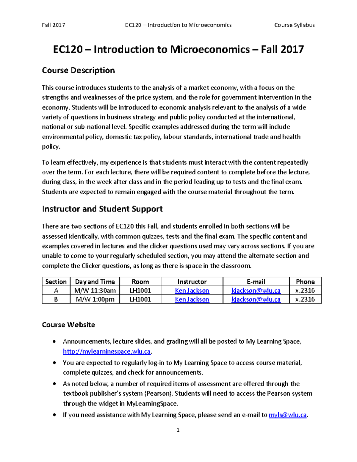 Course Outline EC120 - Syllabus - EC120 – Introduction to Microeconomics – Fall 2017 Course ...