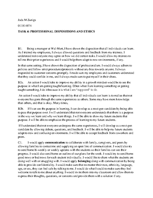 D097 Task 2 Teacher Interview - Jada Zuniga 011814874 Task 2: Teacher ...