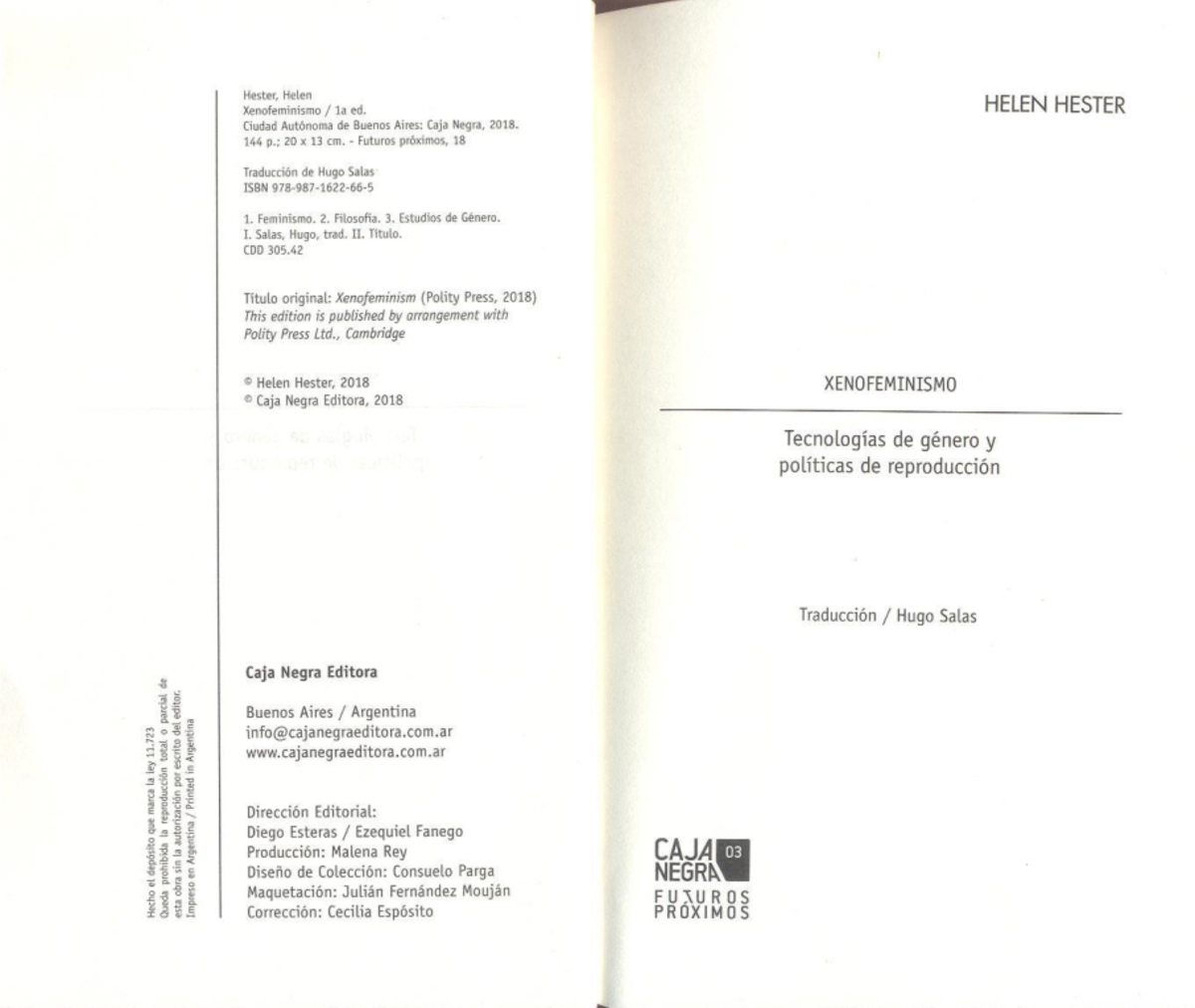 [Futuros próximos] Helen Hester - Xenofeminismo. Tecnologías de género ...