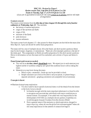 Major concepts 2-Geology - MSC 111 – Fall 2022 Suggested major concepts ...
