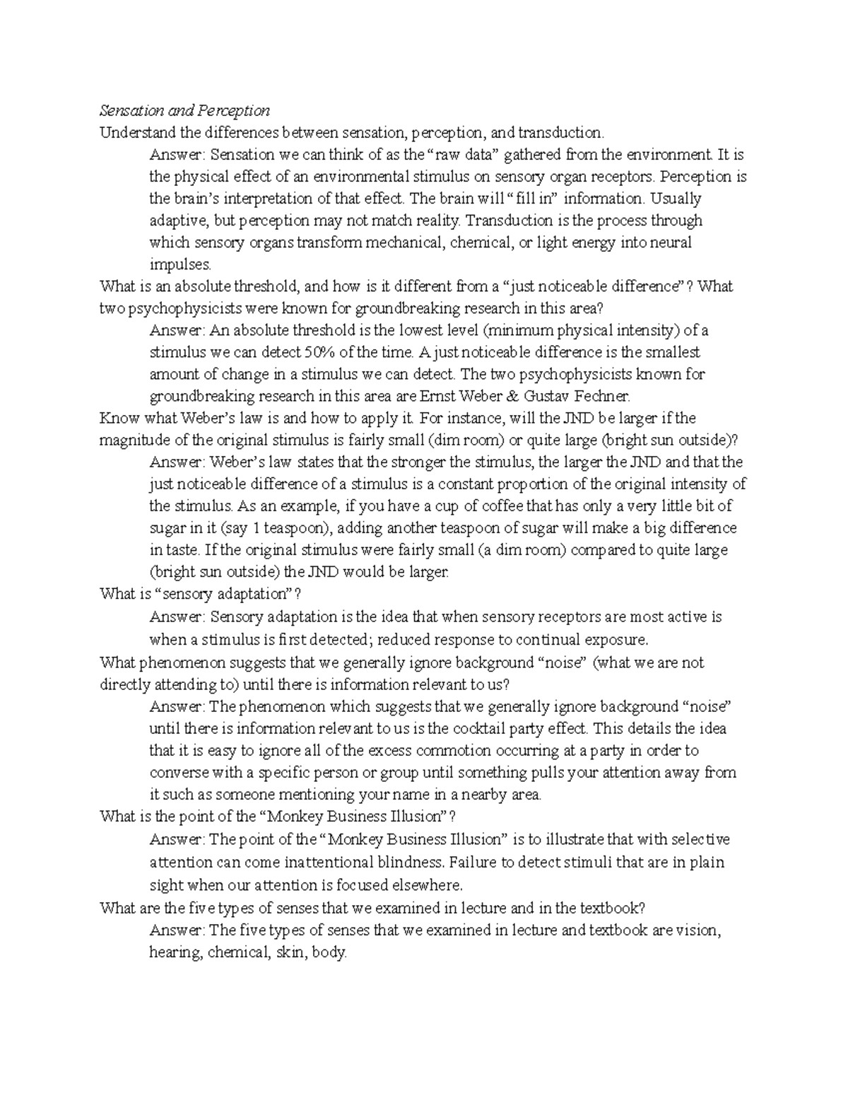 Psych Exam 2 Review - PSYC 1000 - Studocu