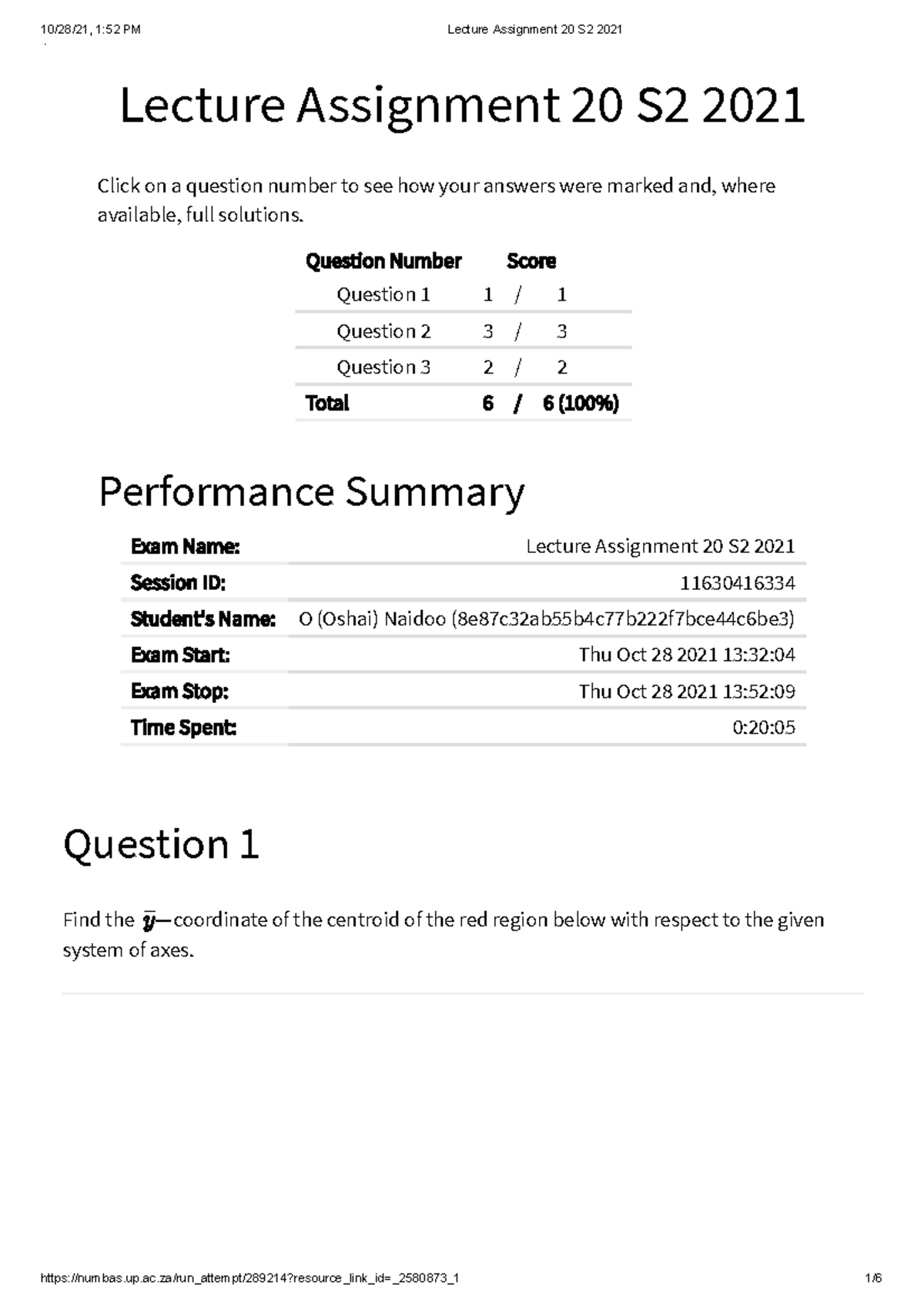 Lecture Assignment 20 Theme 3 Lecture Assignment 20 S2 2021 Question 6164
