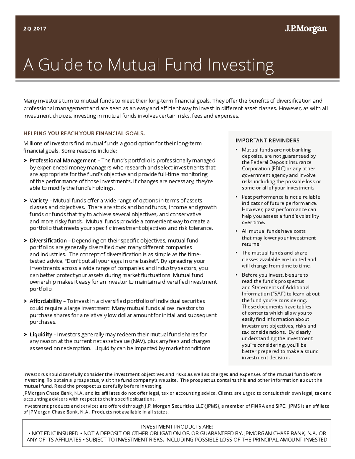 Guide to mutual fund investing - A Guide to Mutual Fund Investing ...