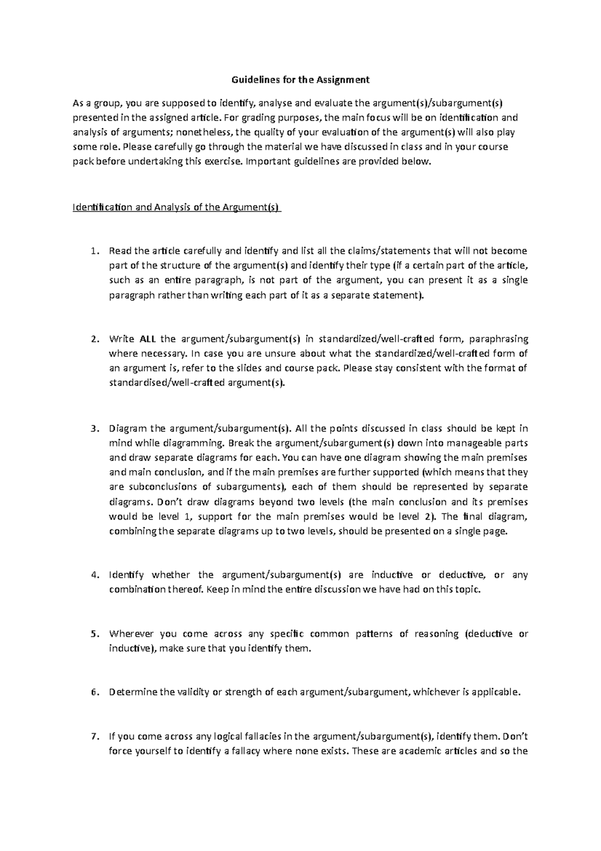 Guidelines for Assignment - Philosophy and Economics - LUMS - Studocu