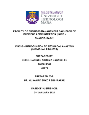 Sample of Individual Assignment 1 Report - Introduction to technical ...