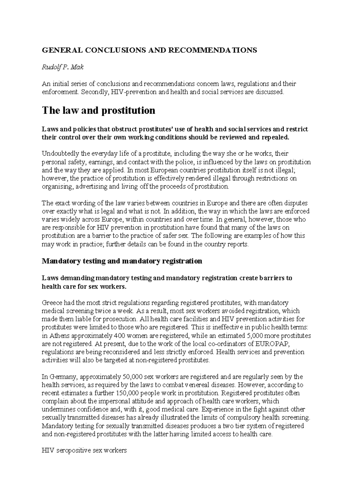 General conclusion recommendations english - GENERAL CONCLUSIONS AND ...