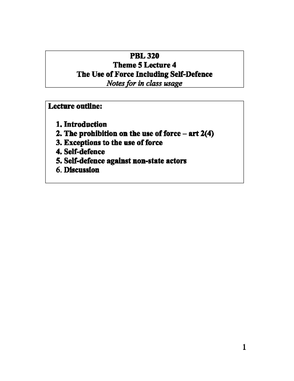 ENG Theme 5 lecture 4 - PBL 320 - Studocu