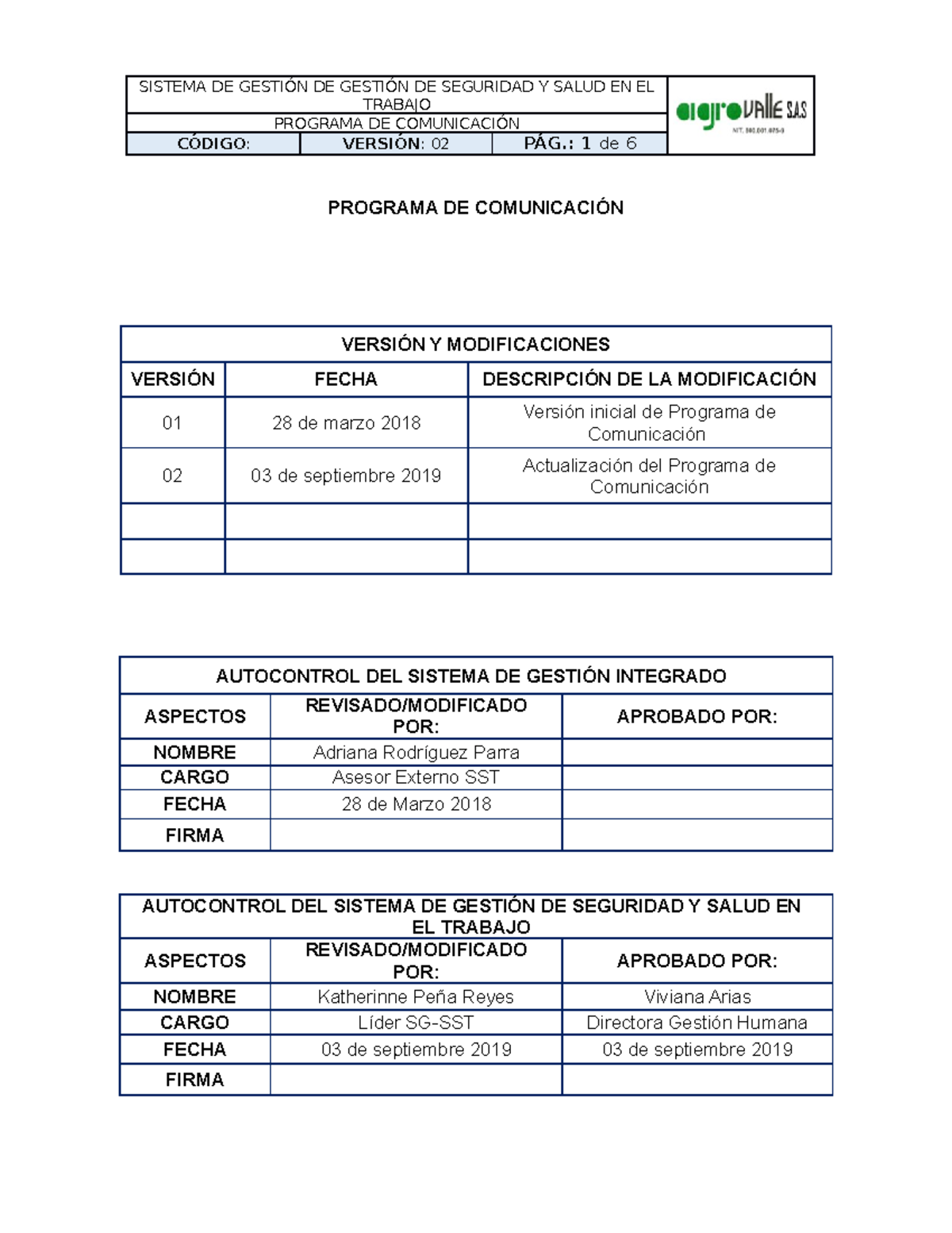 Programa DE Comunicacion. - TRABAJO PROGRAMA DE COMUNICACIÓN CÓDIGO ...