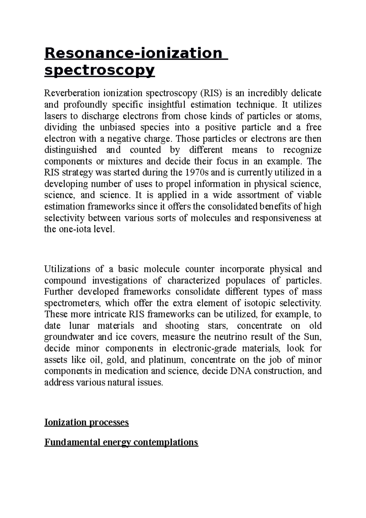 Resonance-ionization spectroscopy - Resonance-ionization spectroscopy ...