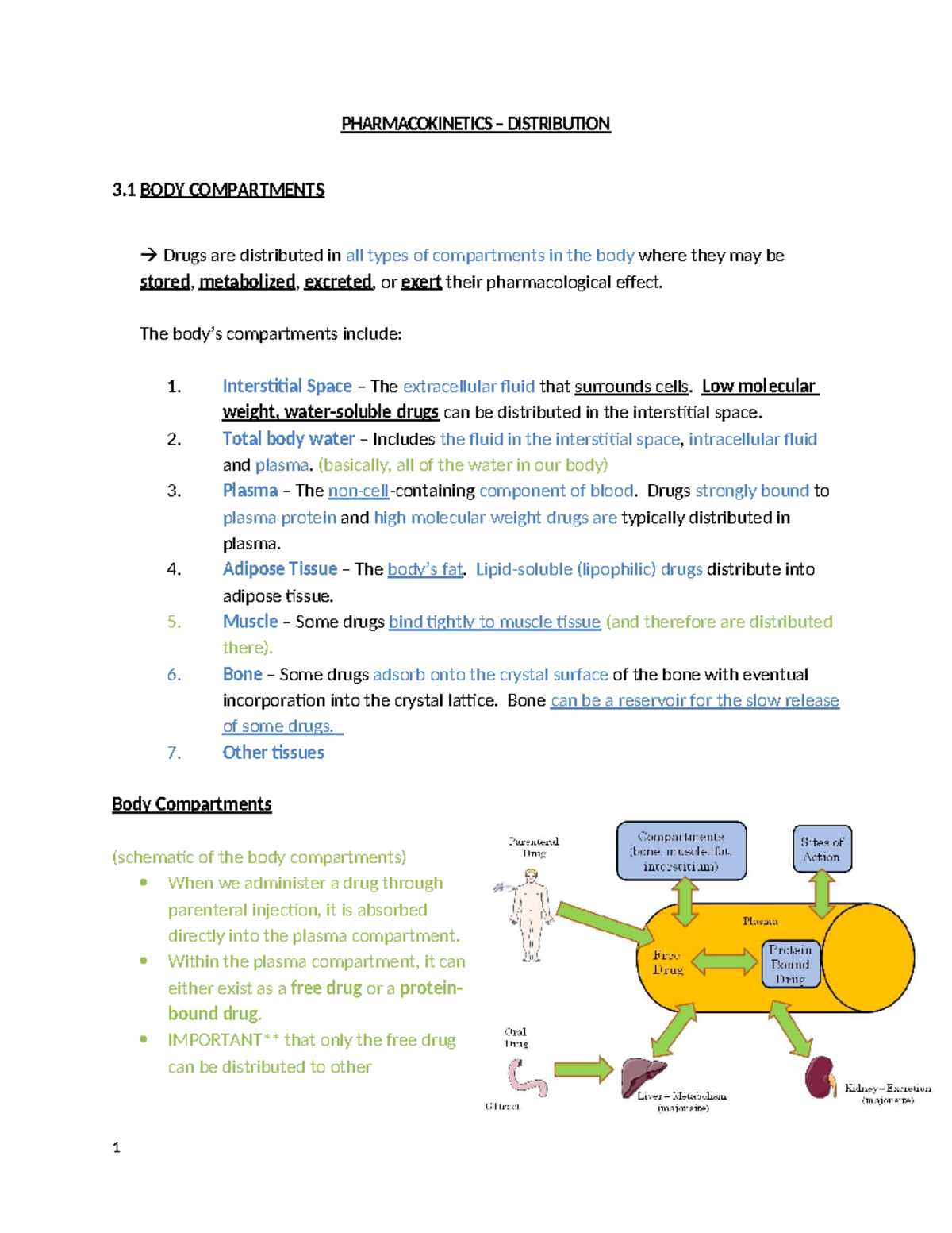 Module 3 Pharmacokinetics (Distribution) - PHARMACOKINETICS ...