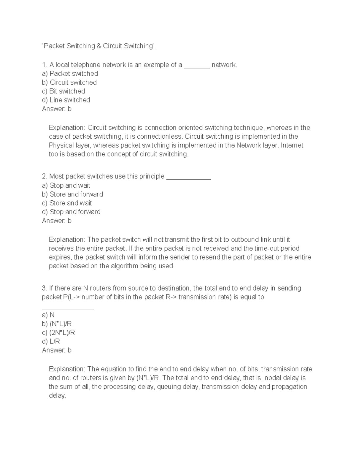 Computer Network (15) - “Packet Switching & Circuit Switching”. A local ...