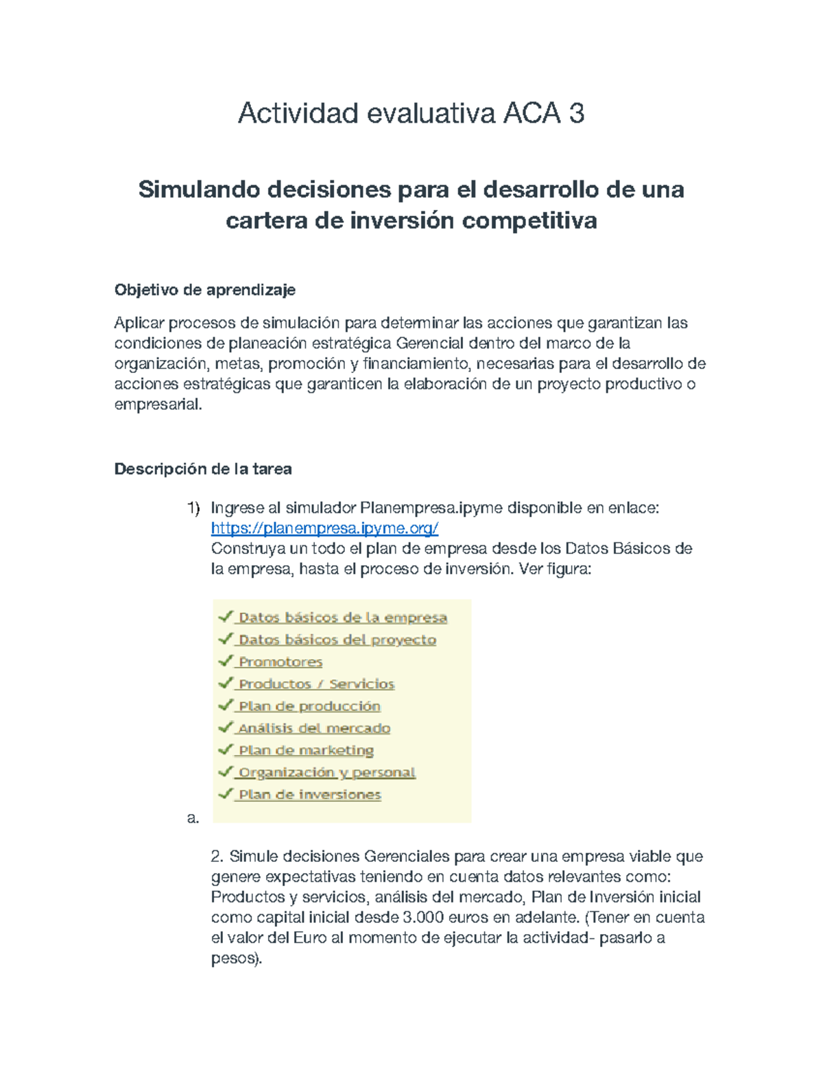 ACA 3 mercadeo - ninv¿guna - Actividad evaluativa ACA 3 Simulando ...