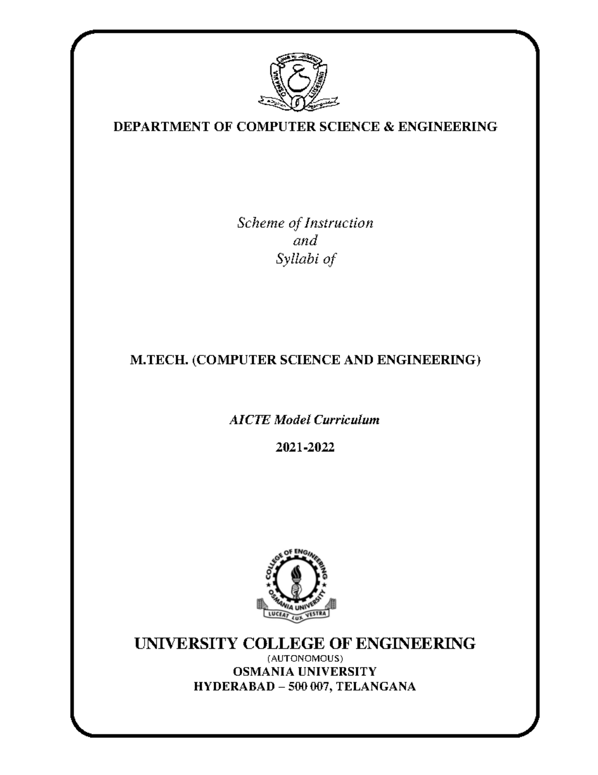 Computer Science AND Engineering - DEPARTMENT OF COMPUTER SCIENCE ...
