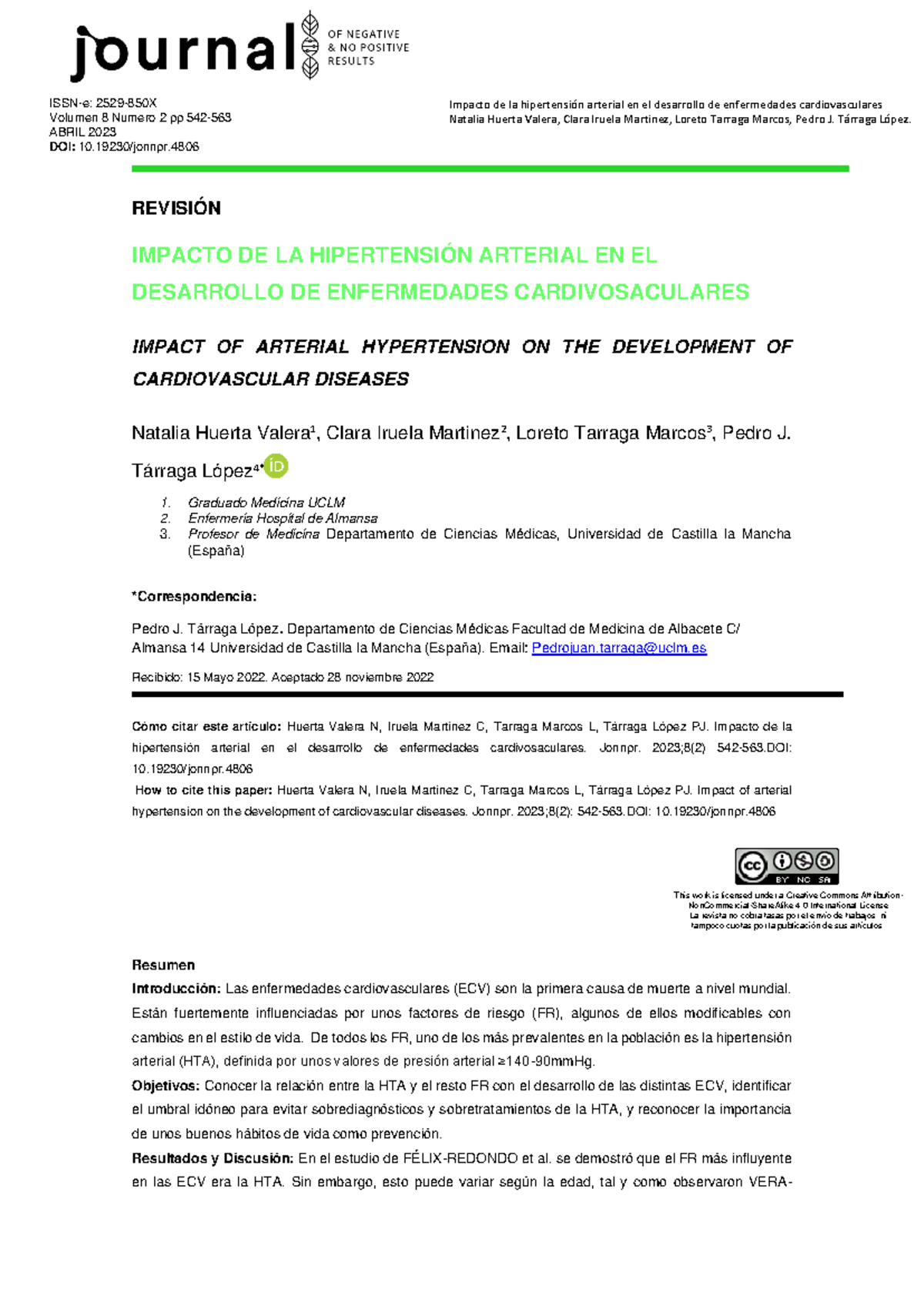 2529 850X jonnpr 08 02 0542 - Volumen 8 Numero 2 pp 542 - 563 ABRIL ...