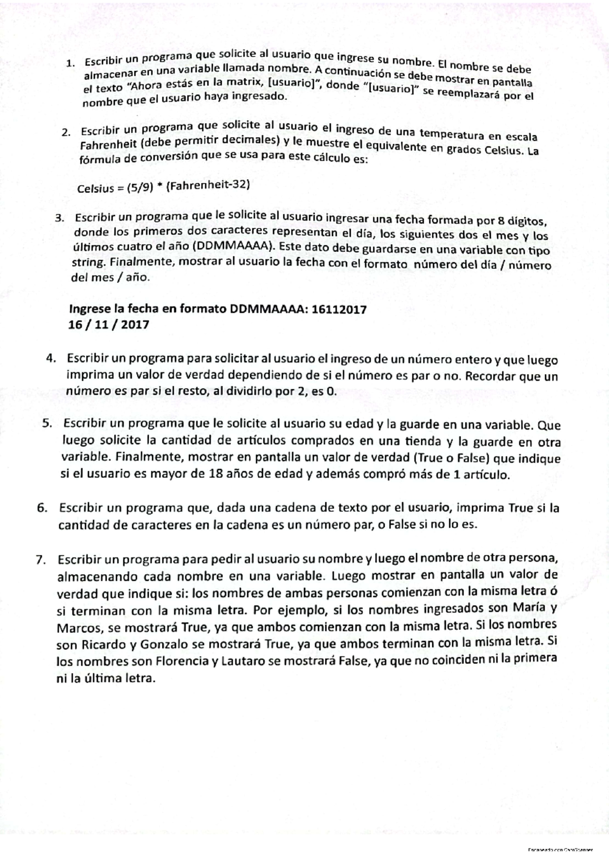 Ejercicios python - Programación - Studocu