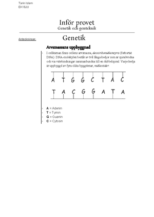 Sammanfattning av kemimomentet i naturkunskap 2 inför prov - Kemi prov ...