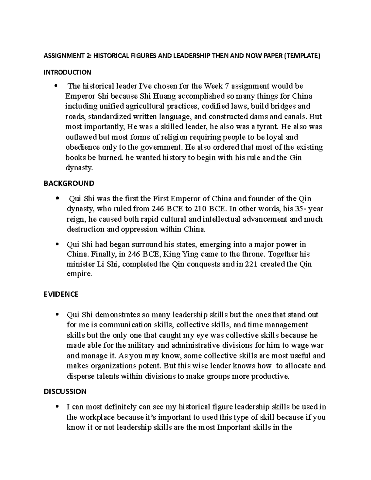 Cf assignment-2 historical figures paper template HUM111 - ASSIGNMENT 2 ...
