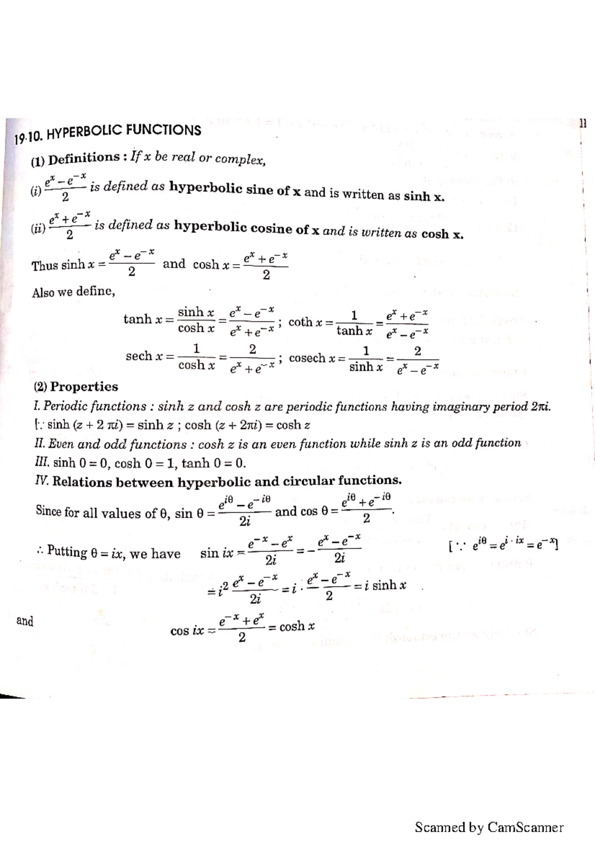 Hyperbolic function formulae - Masters in finance - Scanned by ...