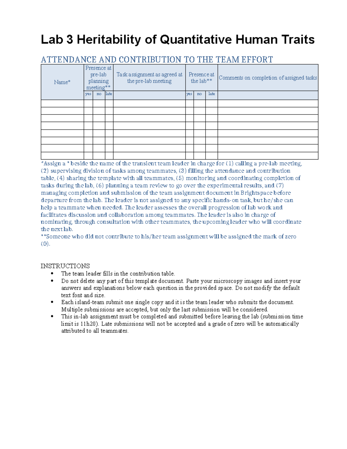 Lab 3 template - Lab 3 - Lab 3 Heritability of Quantitative Human ...