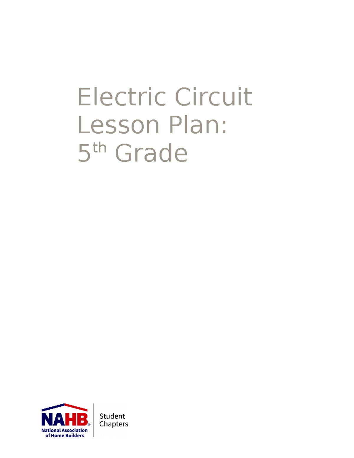 Electric circuit lesson plan grade 5 - Electric Circuit Lesson Plan: 5 ...