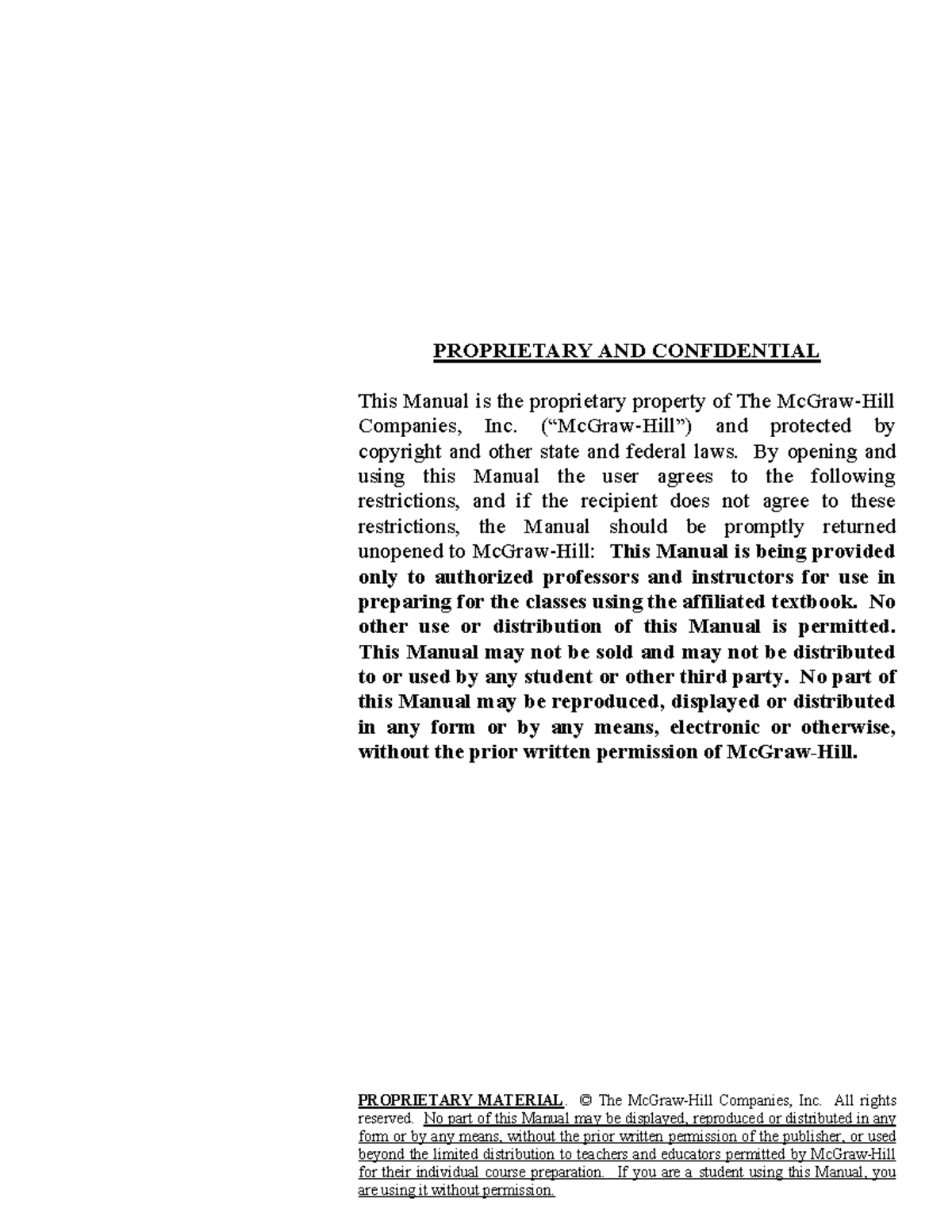FM Sol Chap04-001 - Lecture notes 6 - PROPRIETARY AND CONFIDENTIAL This ...